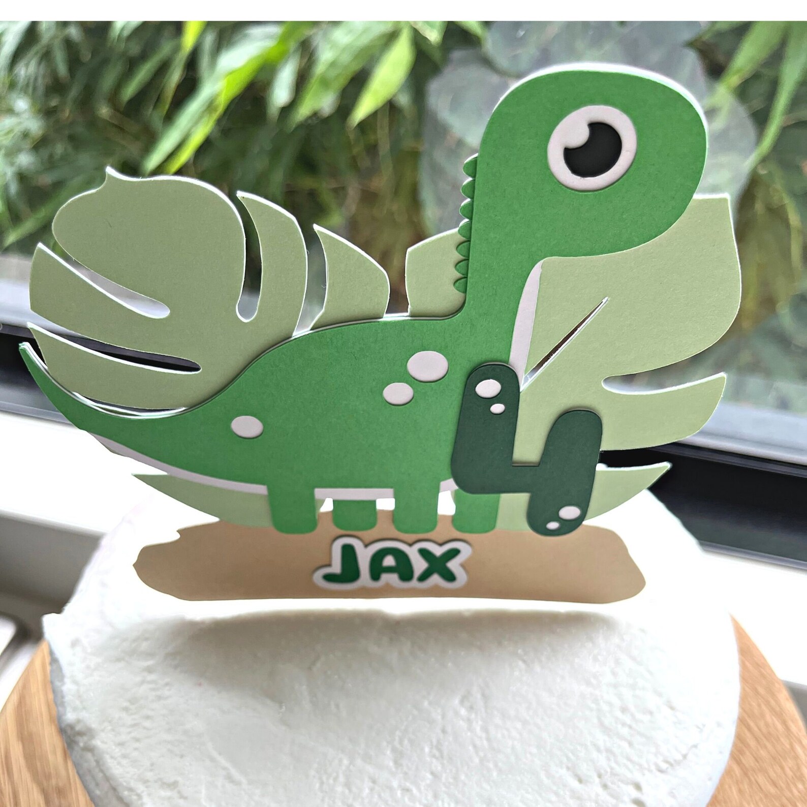 Dinosaur Cake Topper Dino Cake Topper Long Neck Dinosaur Theme Birthday ...