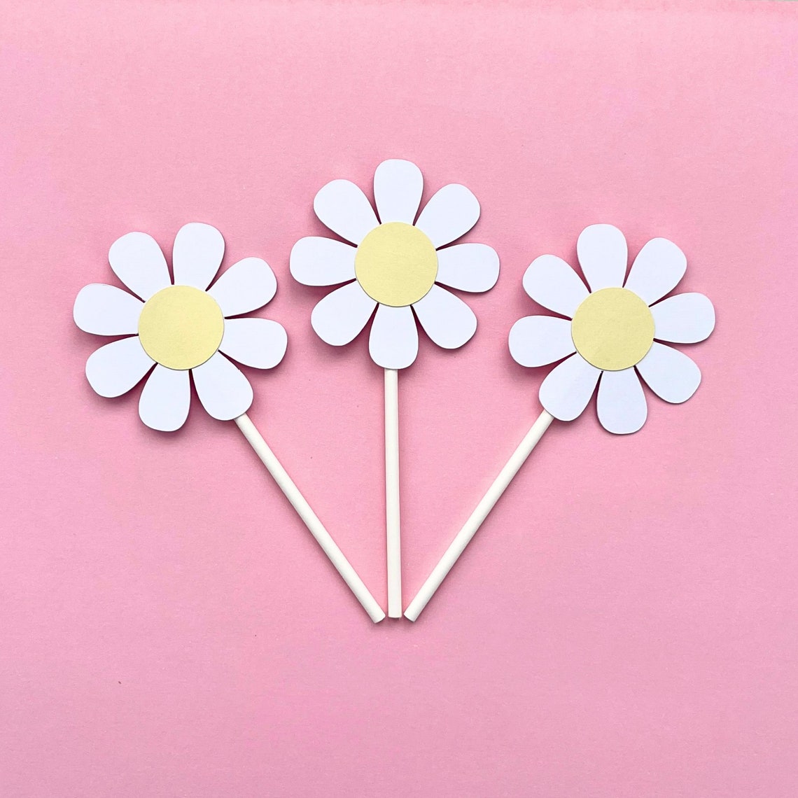 Cute Daisy Cupcake Toppers Daisy Theme First Birthday Decor - Etsy