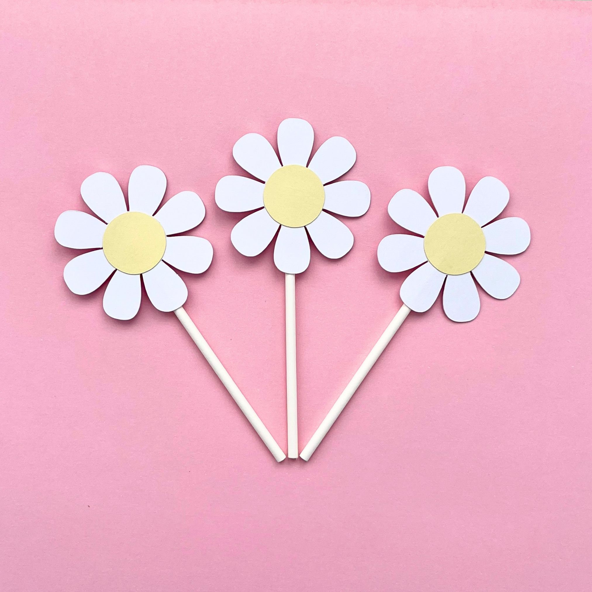 Cute Daisy Cupcake Toppers Daisy Theme First Birthday Decor Groovy One ...