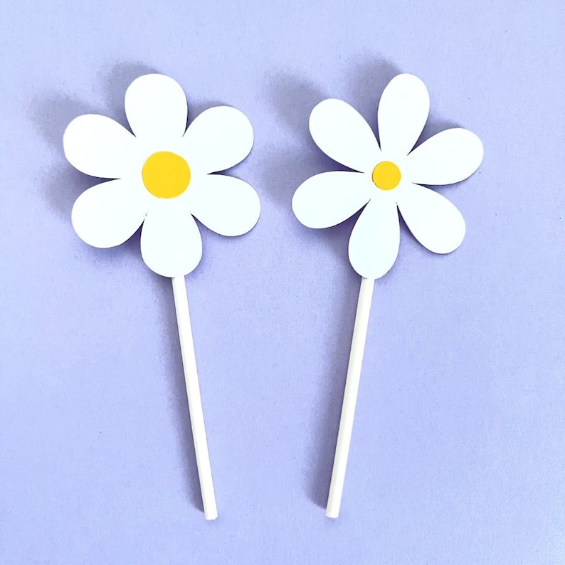 Daisy Cupcake Toppers Daisy Theme Birthday Baby Shower First Birthday ...