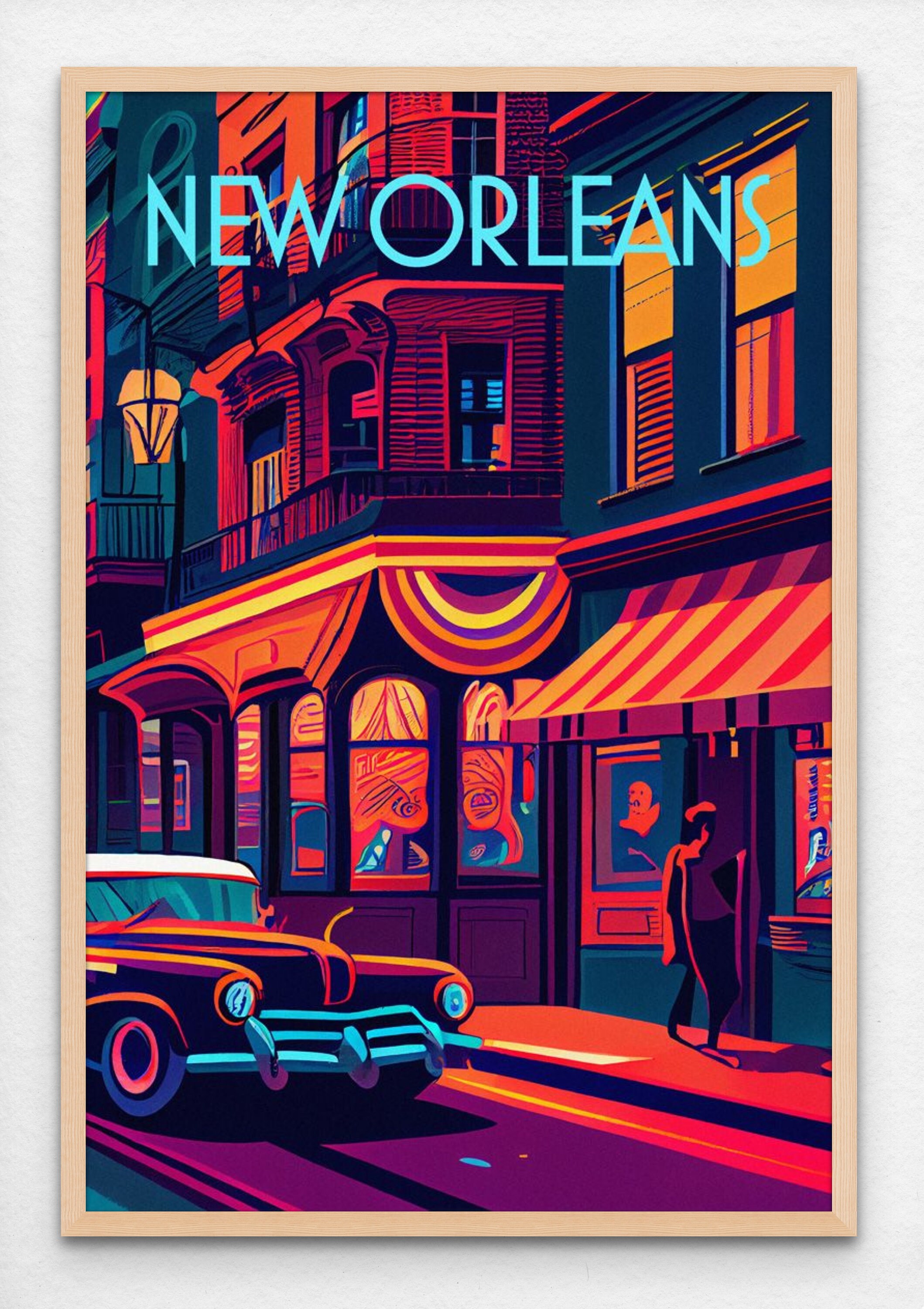 Retro City Posters, Iconic American Destinations, Digital Printable ...