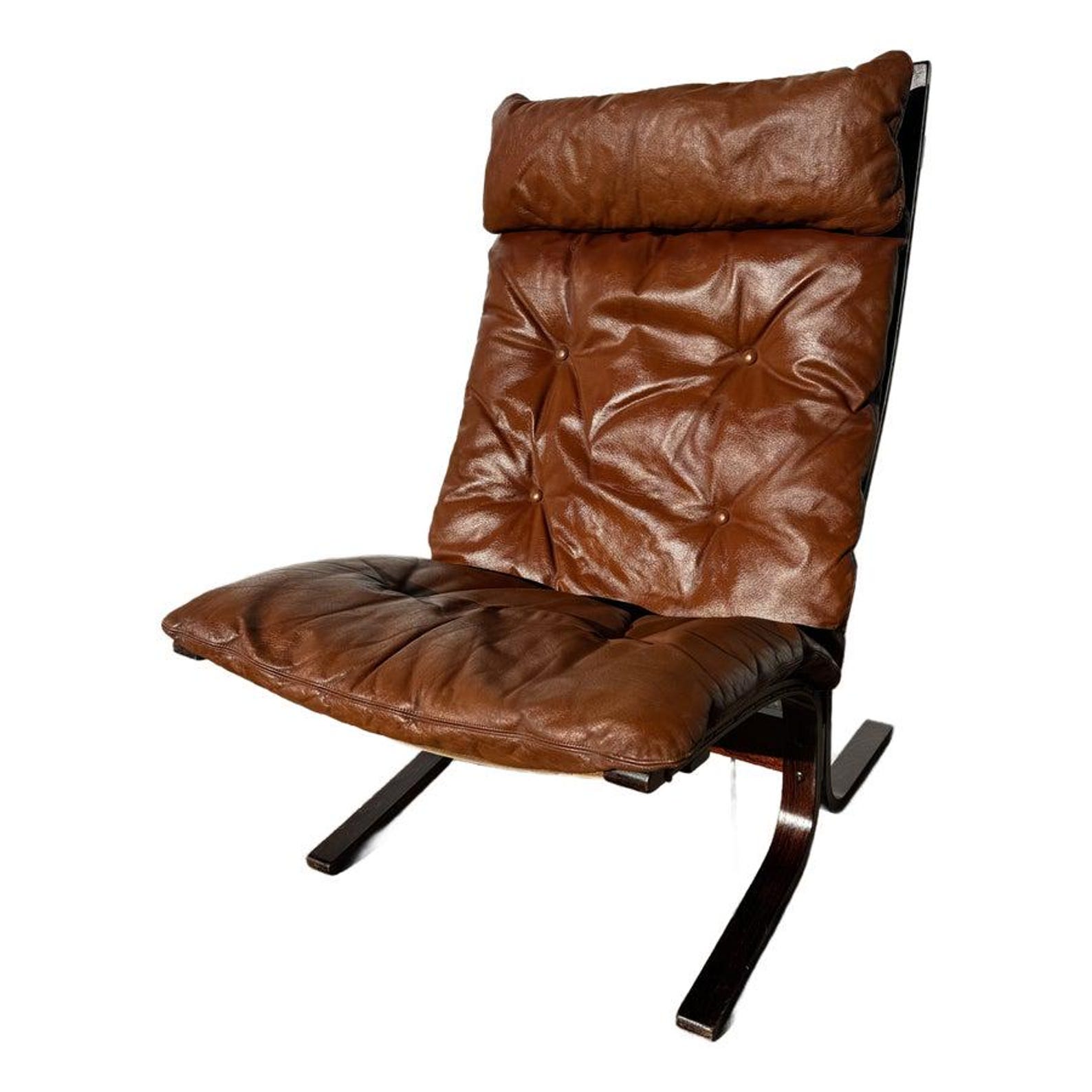 1960s Vintage Westnofa Siesta Lounge Chair, Mid-century Modern Leather ...