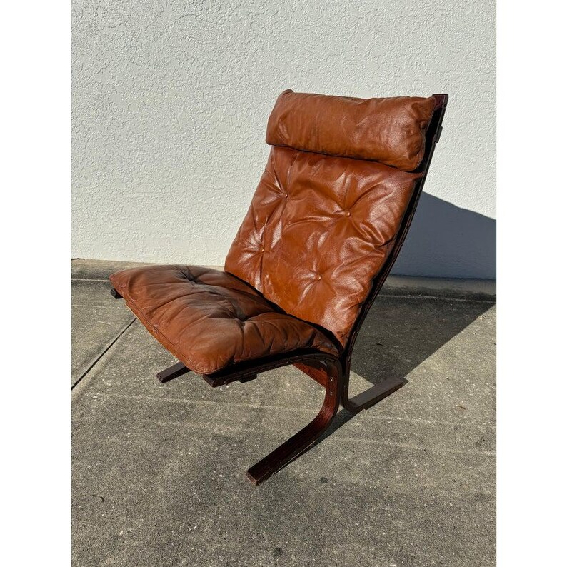 1960s Vintage Westnofa Siesta Lounge Chair, Mid-century Modern Leather ...
