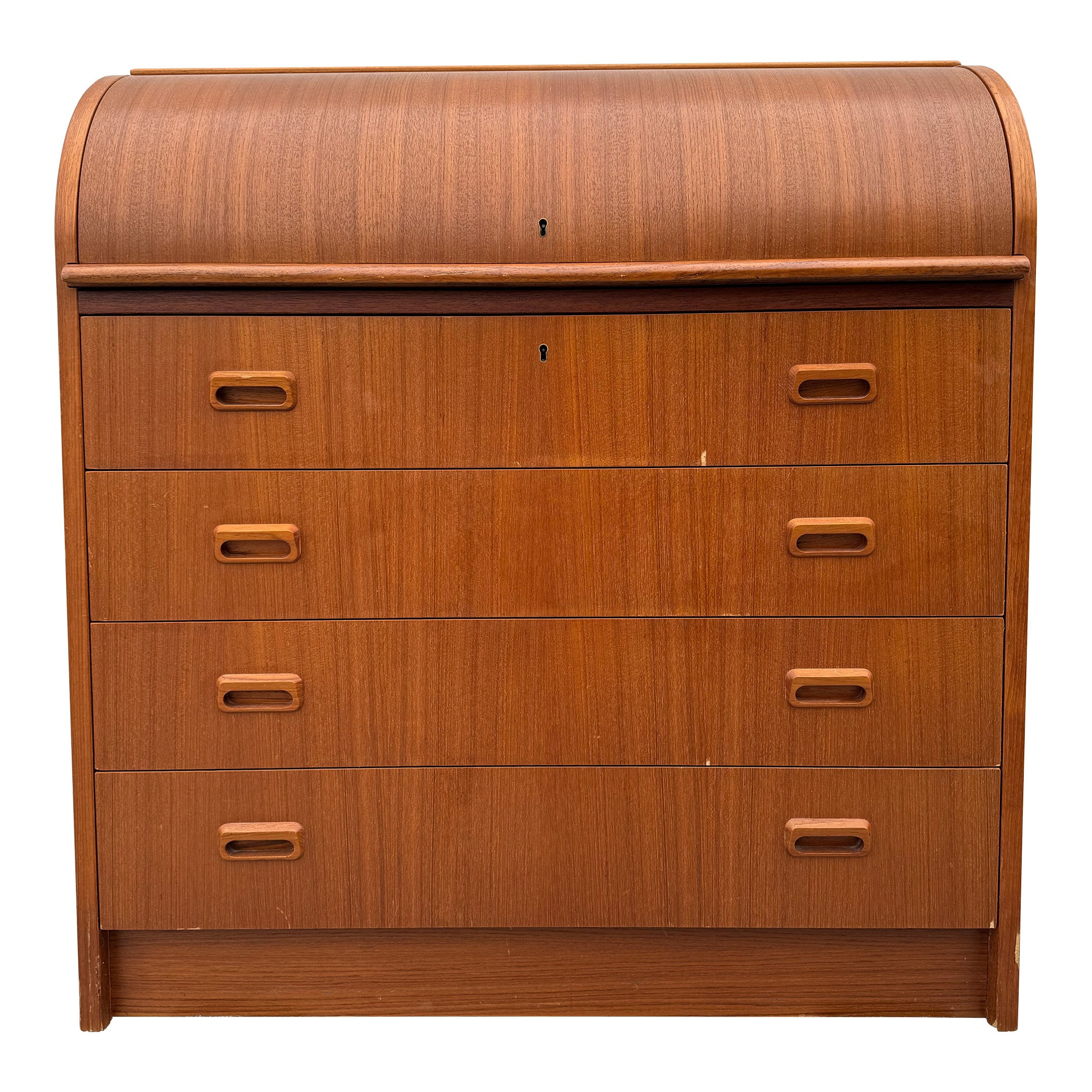 1960s Vintage Mid Century Modern Danish Teak Roll Top Secretary Desk - Etsy