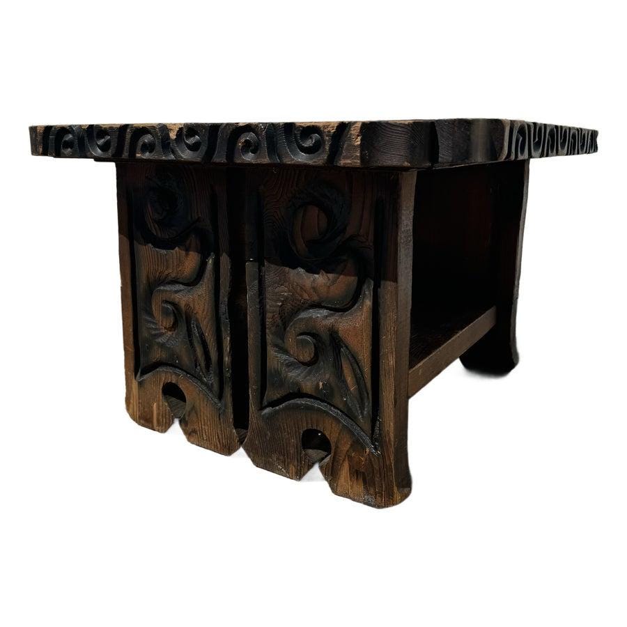 Vintage 1960s Witco Tiki End Table | Carved Cedar Mid-century Accent ...