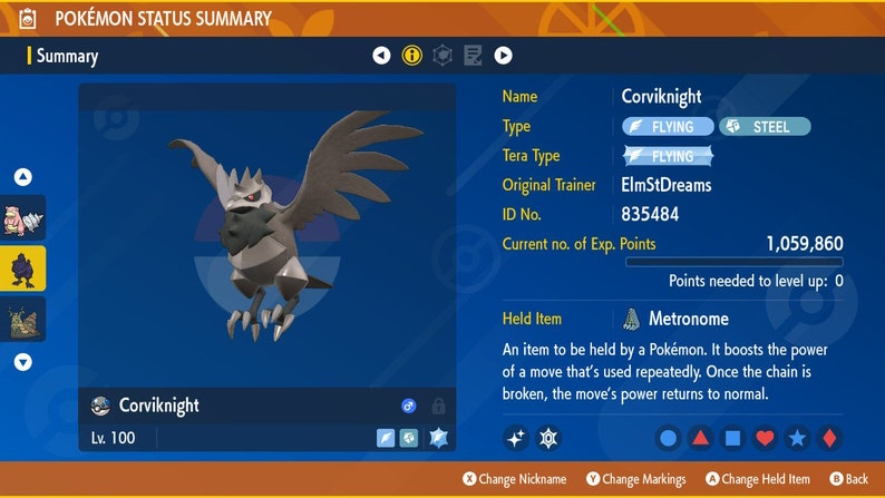 Pokemon Scarlet and Violet 6IV SHINY Corviknight, Samurott Raid Ready ...