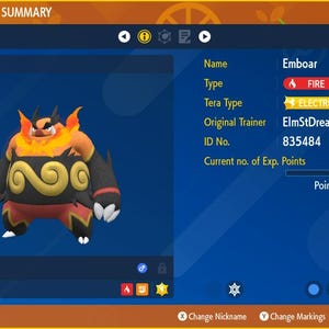 Pokemon Scarlet and Violet / 6IV & EV Trained / 7 * Tera Raid Emboar - Etsy