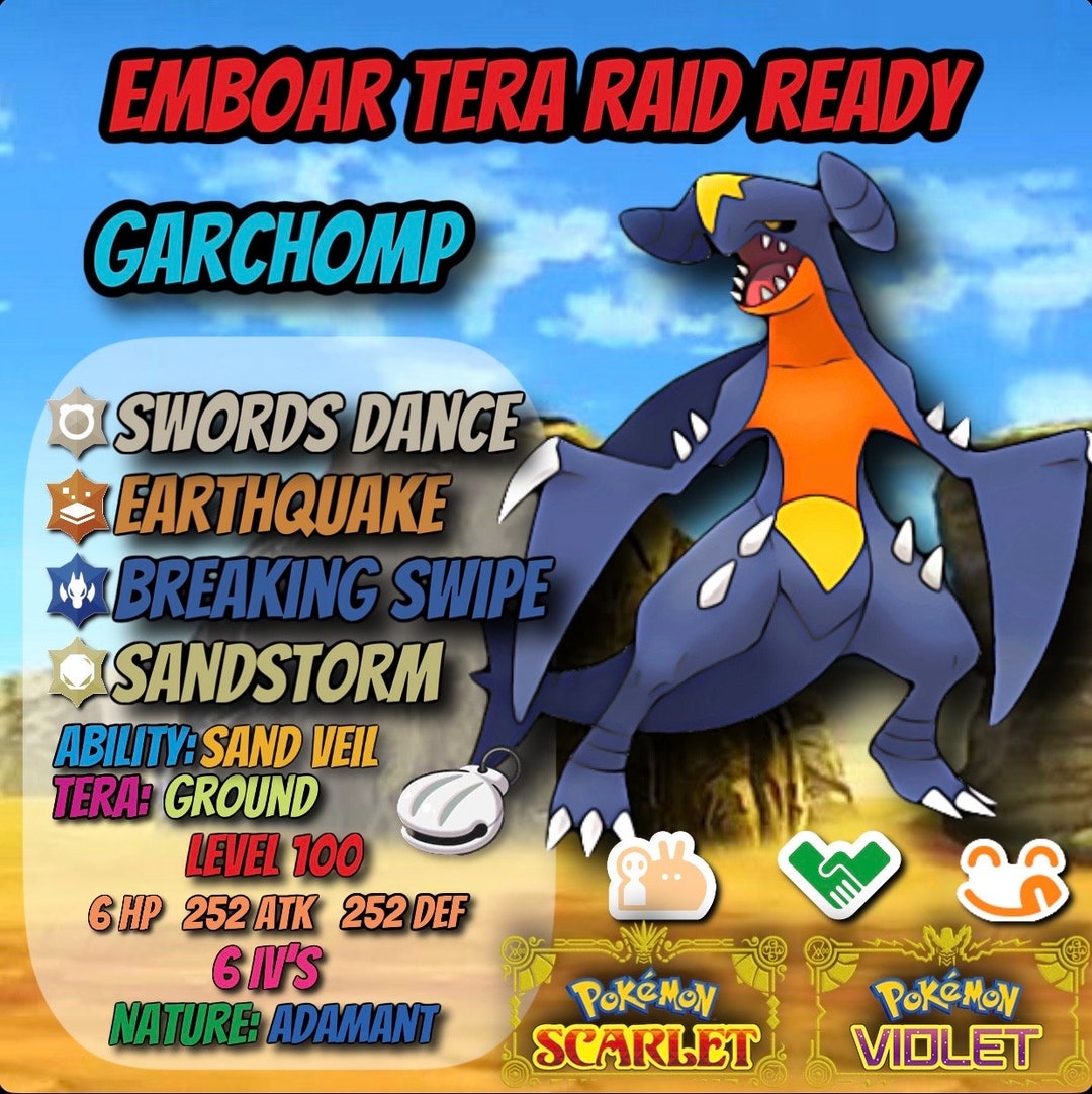 Pokemon Scarlet & Violet / Garchomp / Emboar Raid Ready - Etsy