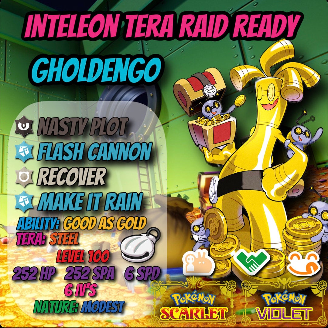 Pokemon Scarlet and Violet 6IV SHINY Gholdengo Inteleon Raid Ready - Etsy