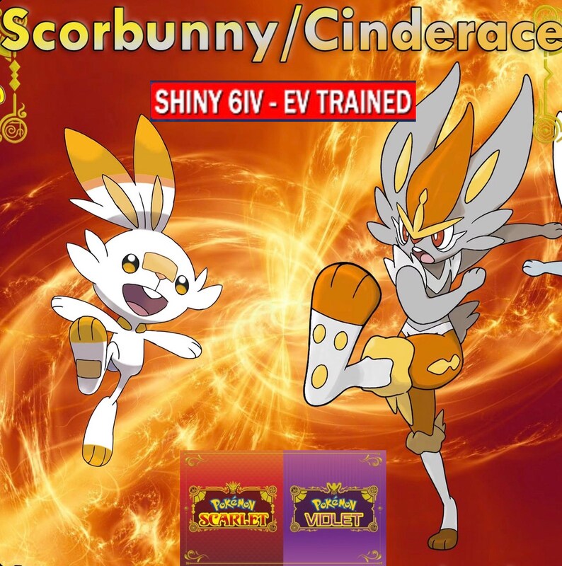 Pokemon Scarlet And Violet Shiny Iv Ev Trained Scorbunny And Cinderace Hot Sex Picture