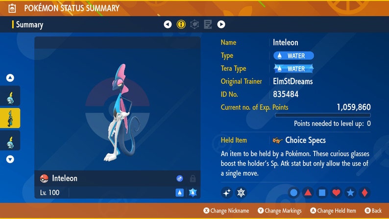 Pokemon Scarlet and Violet Shiny 6IV EV Trained Sobble or Inteleon - Etsy