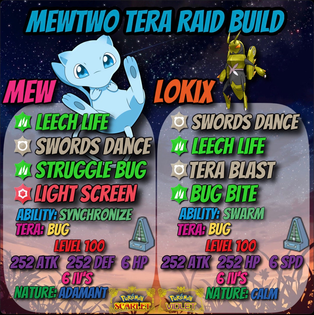 Pokemon Scarlet and Violet / SHINY / 6IV / Mew & Lokix Team / Mewtwo ...