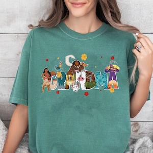 Custom Name Grandma Moana Themed Comfort Colors Shirt, Personalized ...