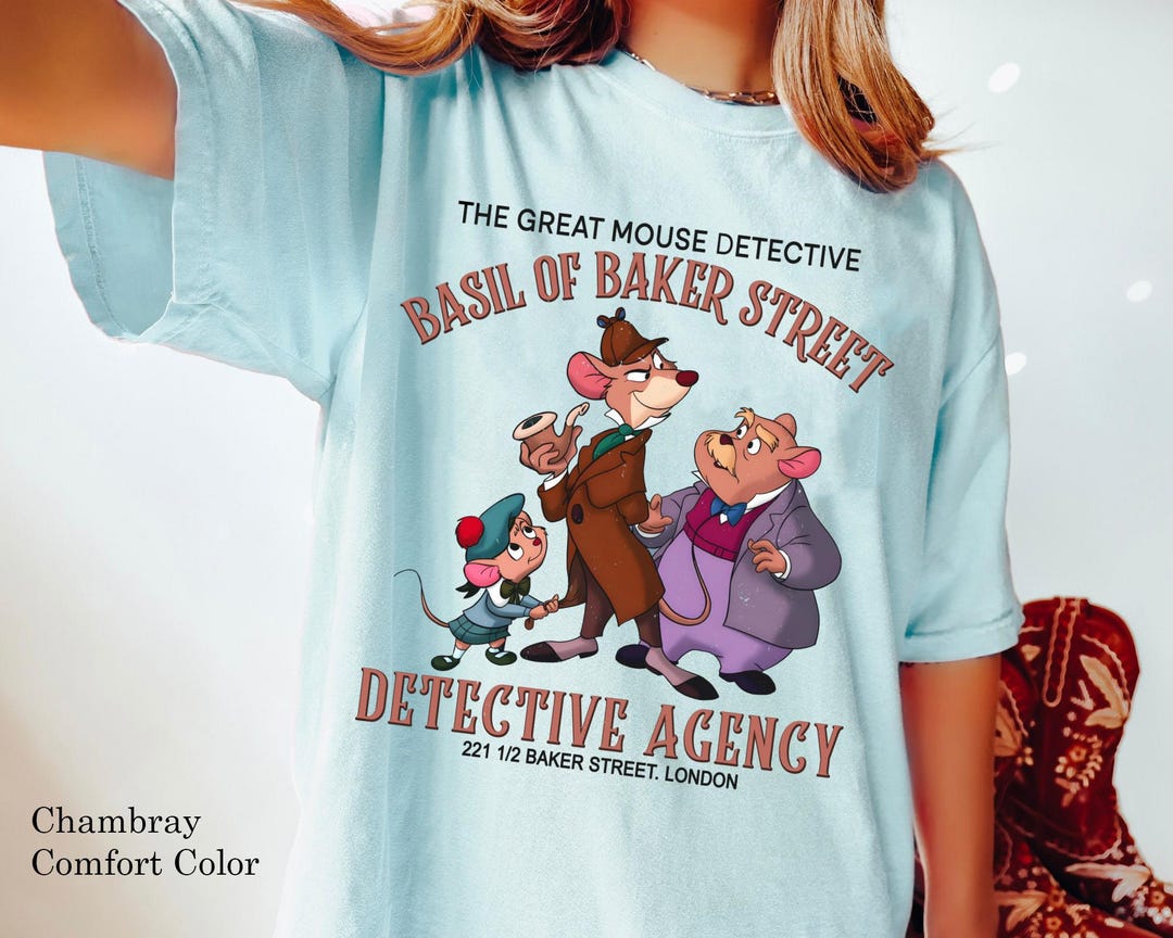 The Great Mouse Detective Basil of Baker Street Comfort Colors T-shirt ...