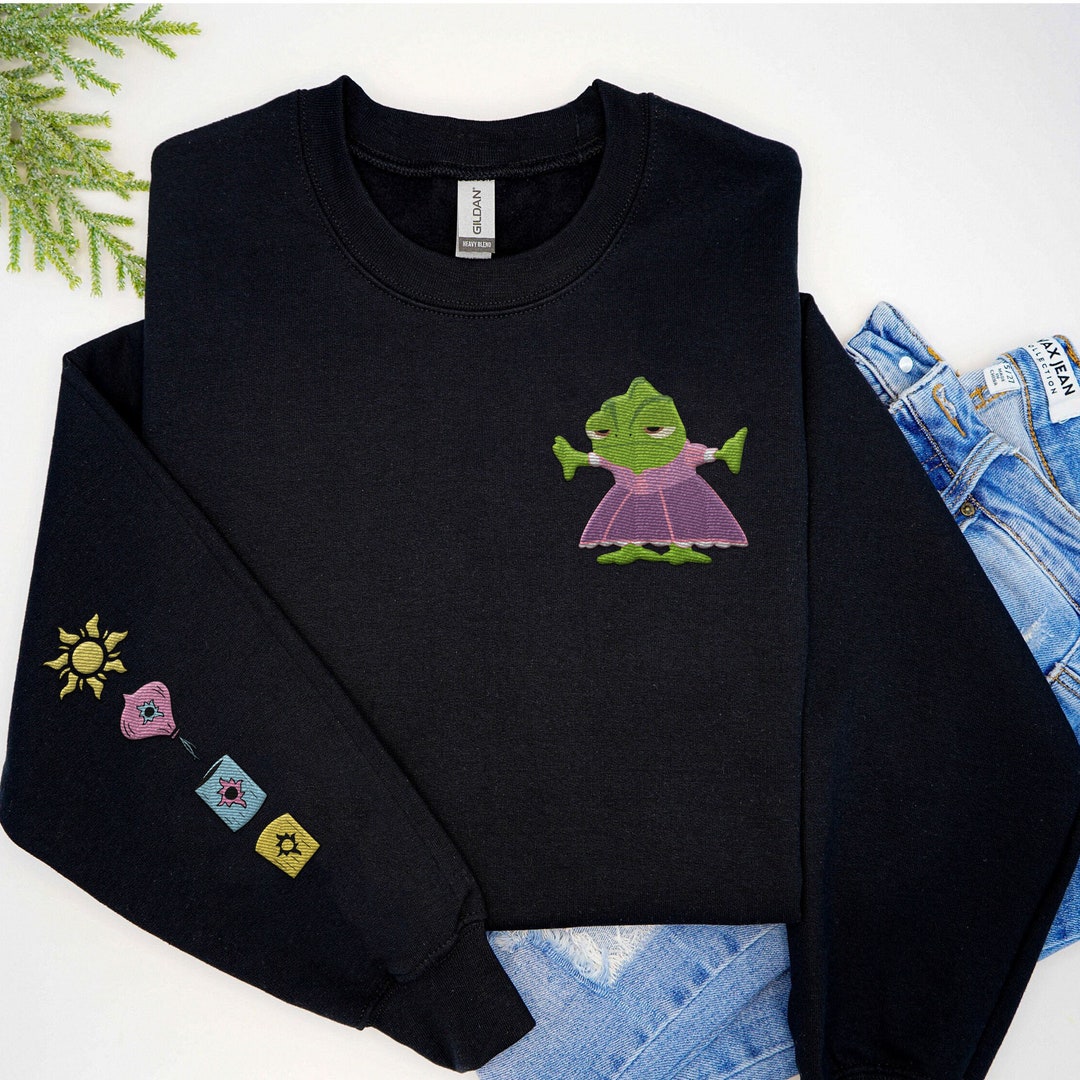 Embroidered Pascal Dress Lantern Sweatshirt, Tangled Rapunzel Princess ...