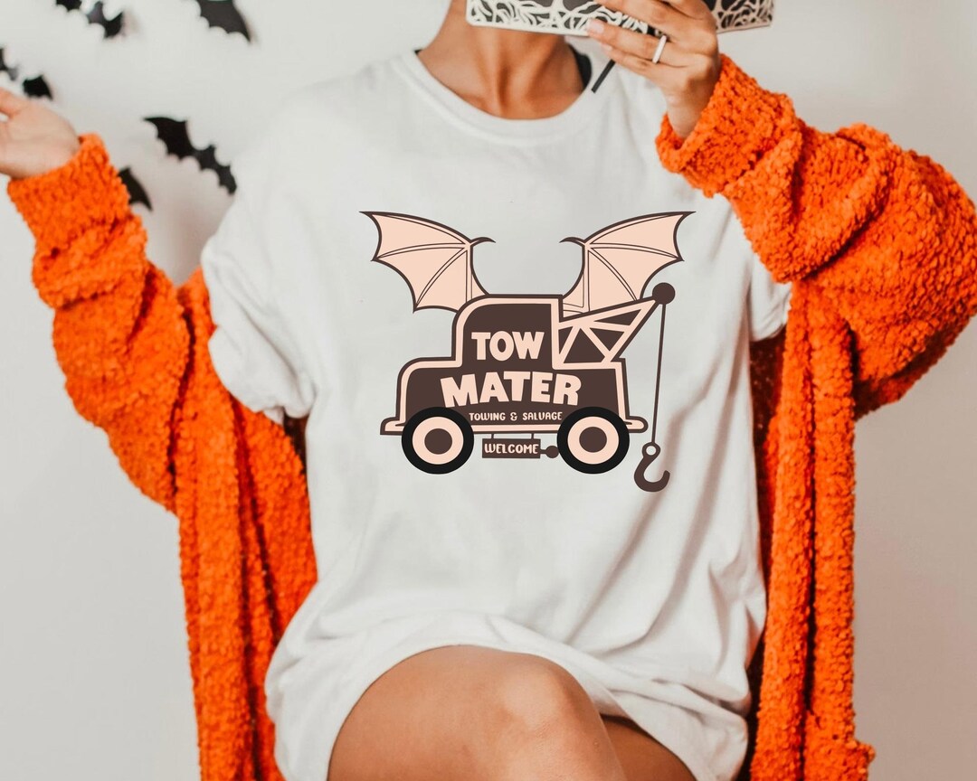 Cars Halloween Tow Mater Towing and Salvage Comfort Colors Shirt ...