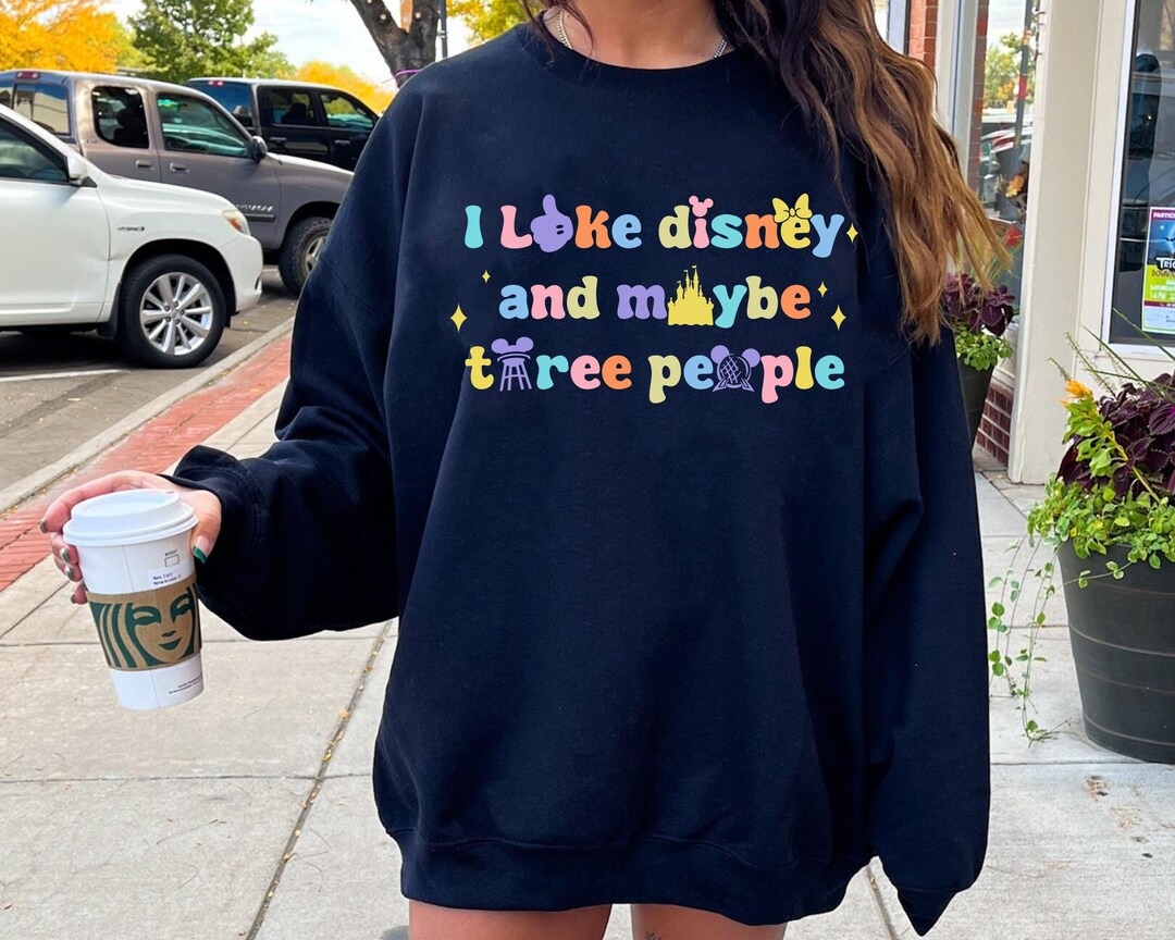 Retro Pastel I Like Disney and Maybe Three People Comfort Colors Shirt ...