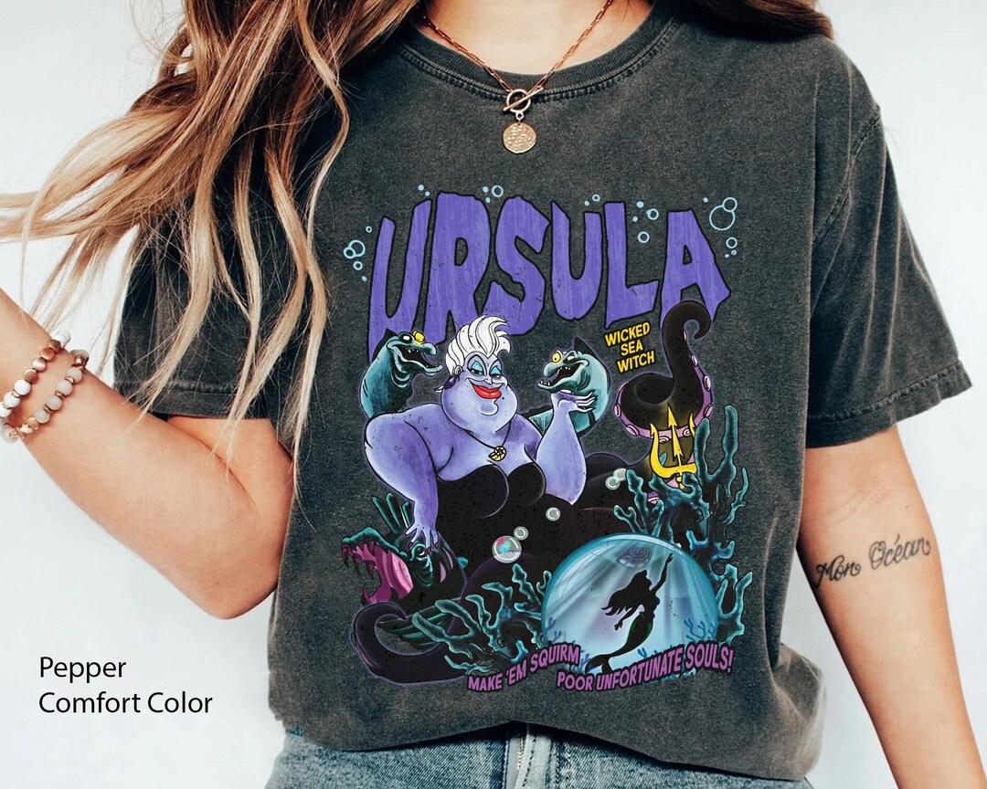 Retro Ursula Sea Witch Comfort Colors Shirt, the Little Mermaid ...