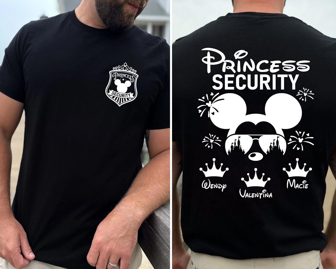 Double Sided Custom Dad Name Castle Princess Security Comfort Colors ...