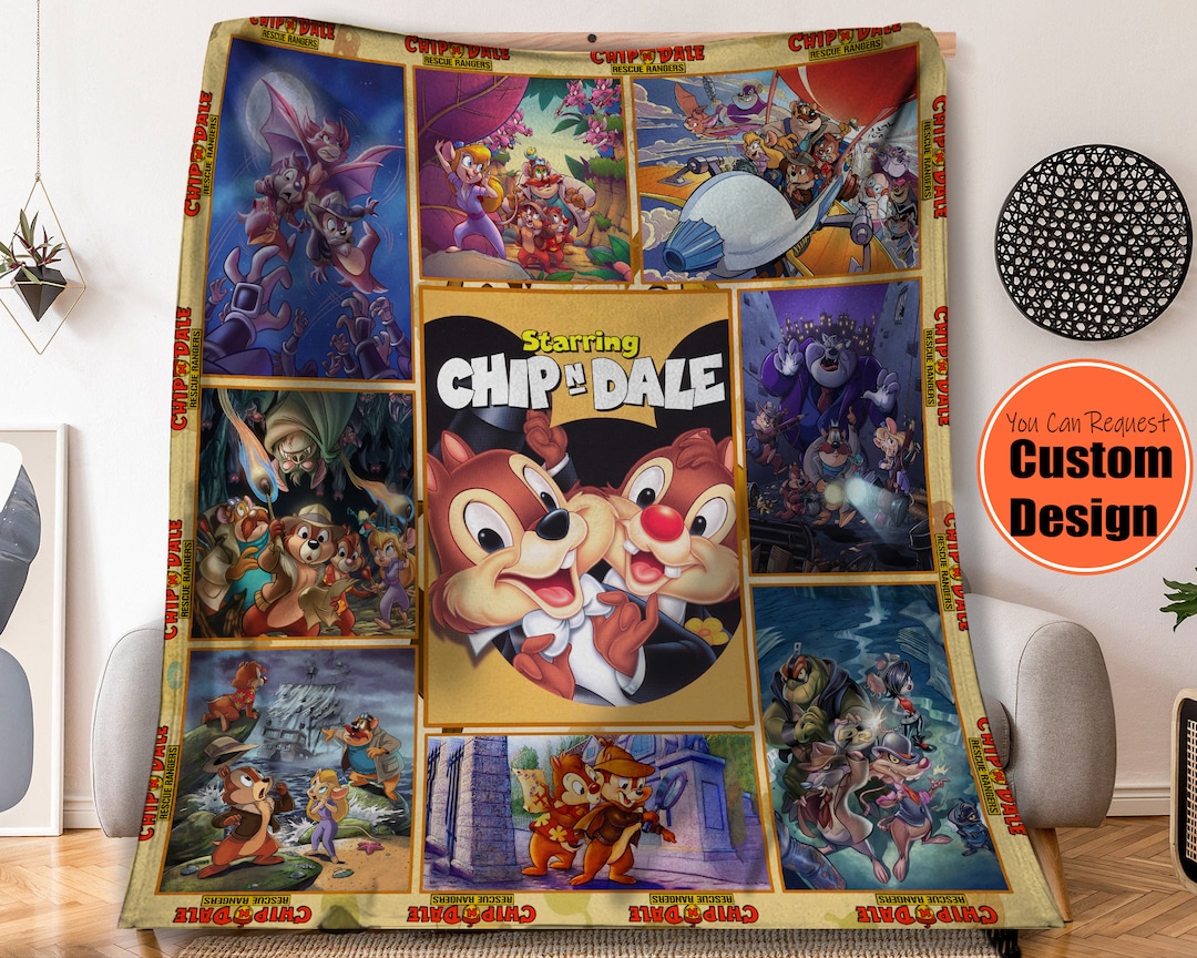 Chip N Dale Fleece Blanket, Disney Chipmunks Throw Blanket for Kid Baby ...