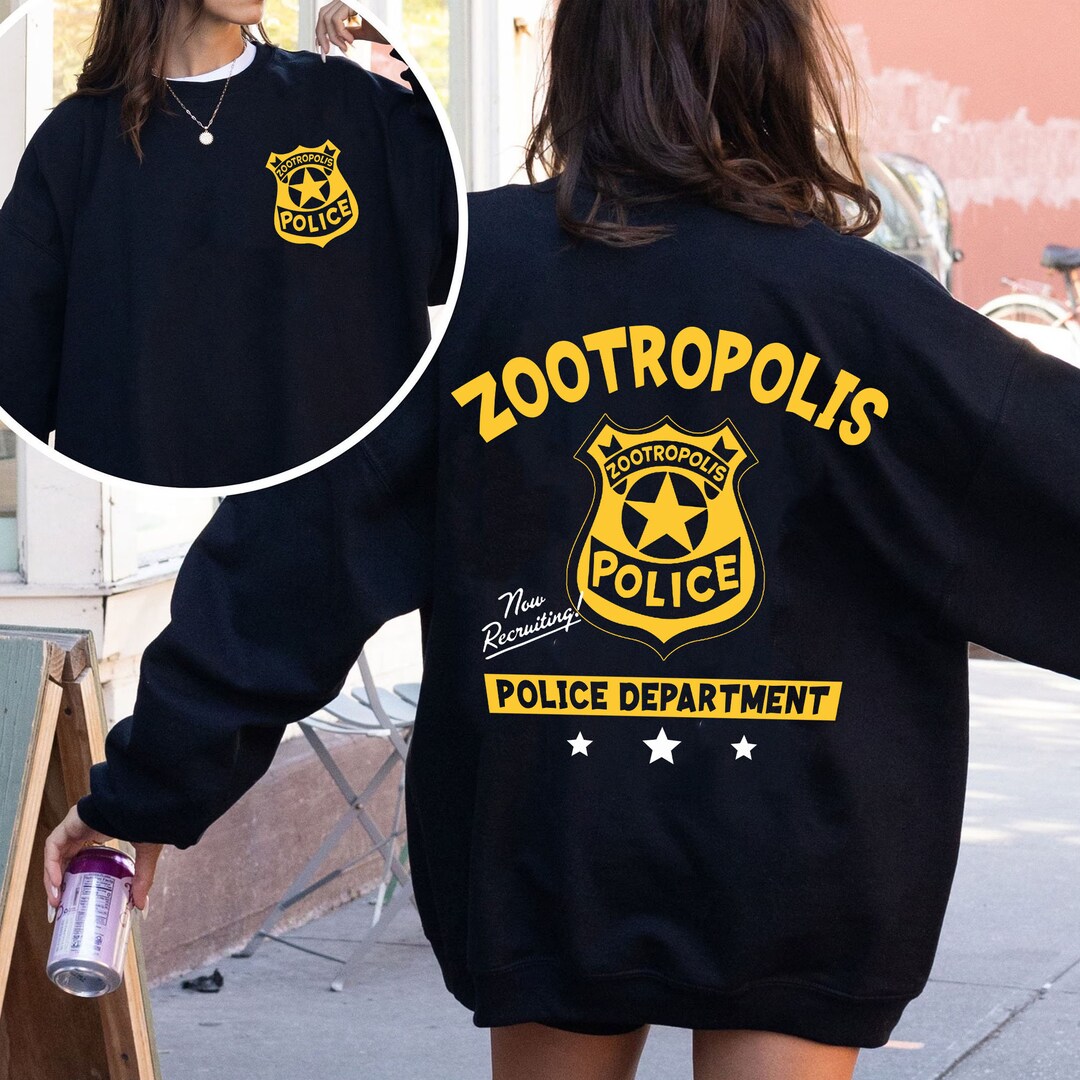 Two Sided Zootropolis Police Department Badge Comfort Colors Shirt ...