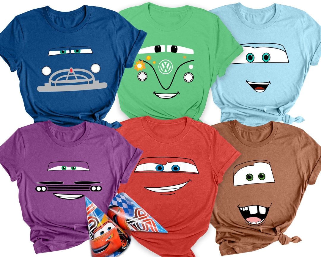 Disney Cars Big Face Costume Shirt, Disney Halloween Family Matching ...