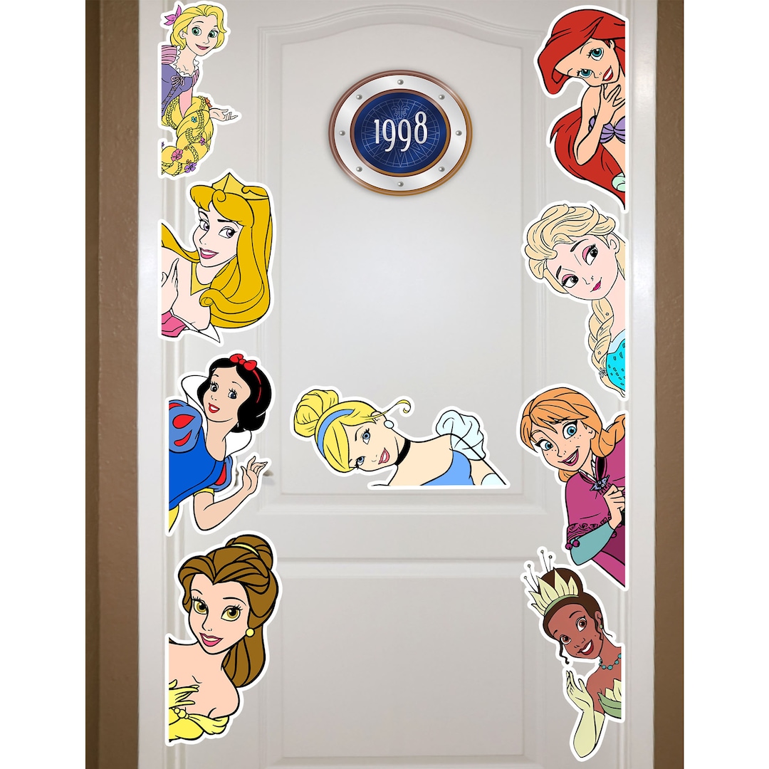 Pincess Cruise Line Peeking Peeker Door Magnet, Belle Cinderella Cute ...
