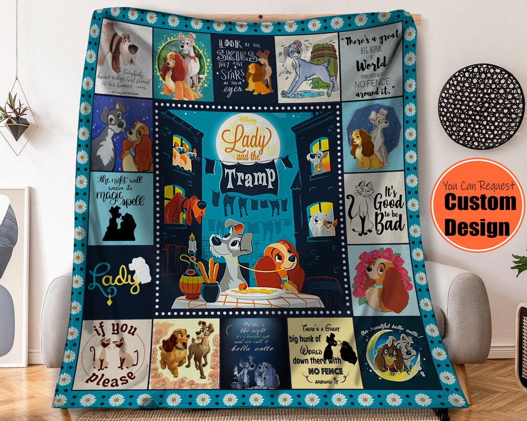 Lady and the Tramp Fleece Blanket for Kid Baby Adults Disney - Etsy