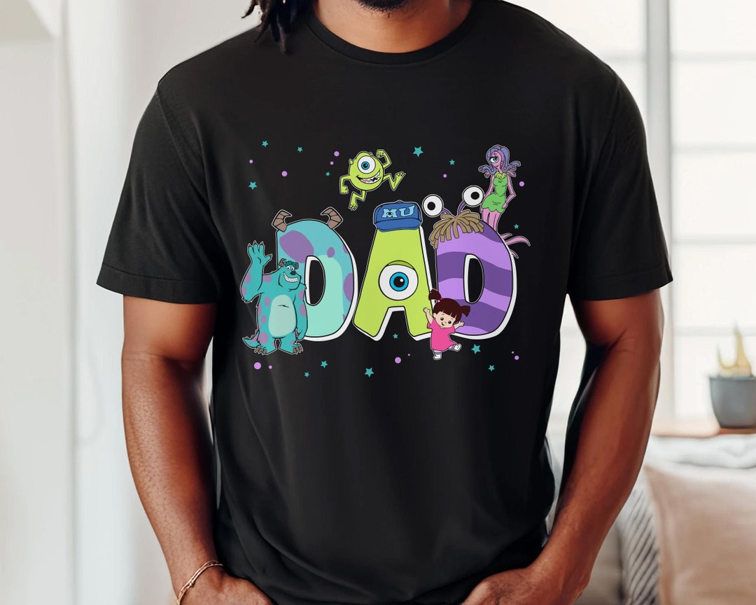 Custom Name Dad Monster Inc Themed Comfort Colors Shirt, Personalized ...