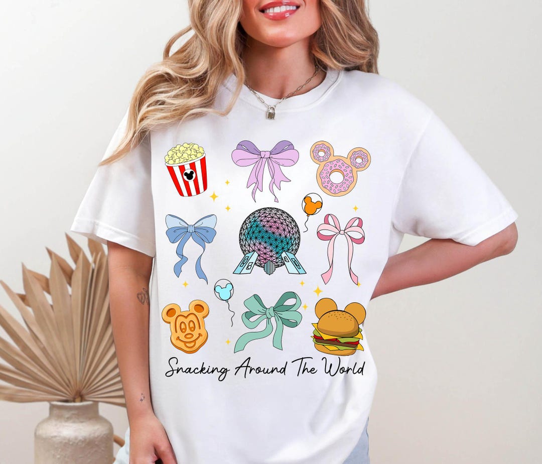 Disney Epcot Snacking Around the World Shirt, Food Snacks Festival ...
