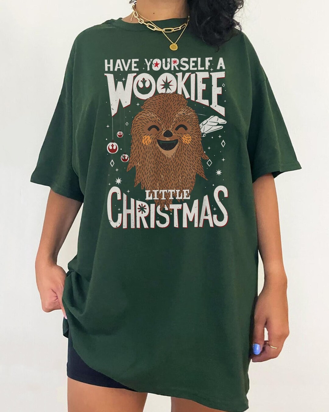 Star Wars Wookiee Little Christmas Sketched Shirt, Disney Star Wars ...