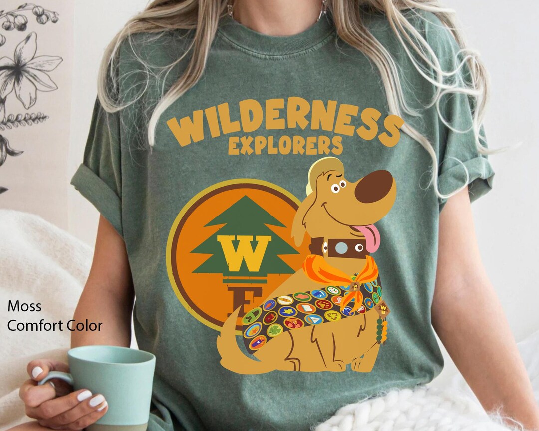 Funny Dug Dog Costume Russell Wilderness Explorer Comfort Colors T ...