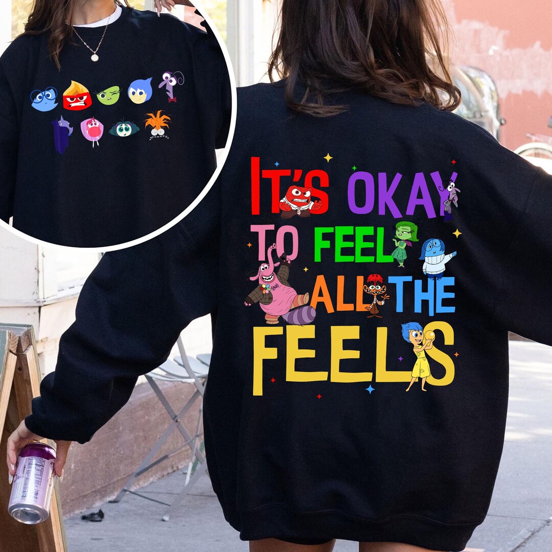 Two Sided Inside Out It's Okay to Feel All the Feels Comfort Colors ...