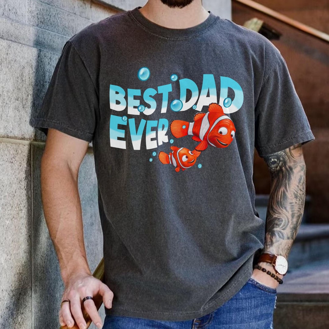 Retro Nemo and Marlin Best Dad Ever Comfort Colors T-shirt, Finding ...