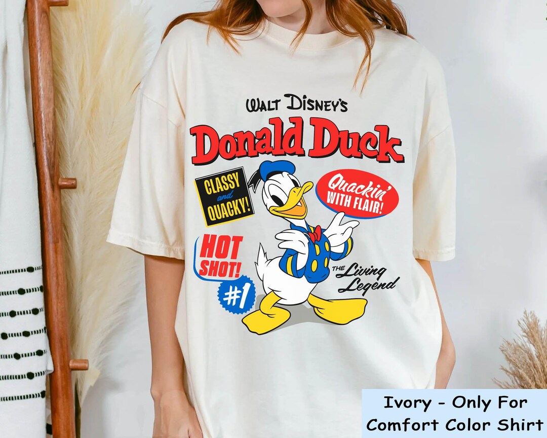 Vintage Donald Duck Quacky Comfort Colors T-shirt, Disney Donald Shirt ...