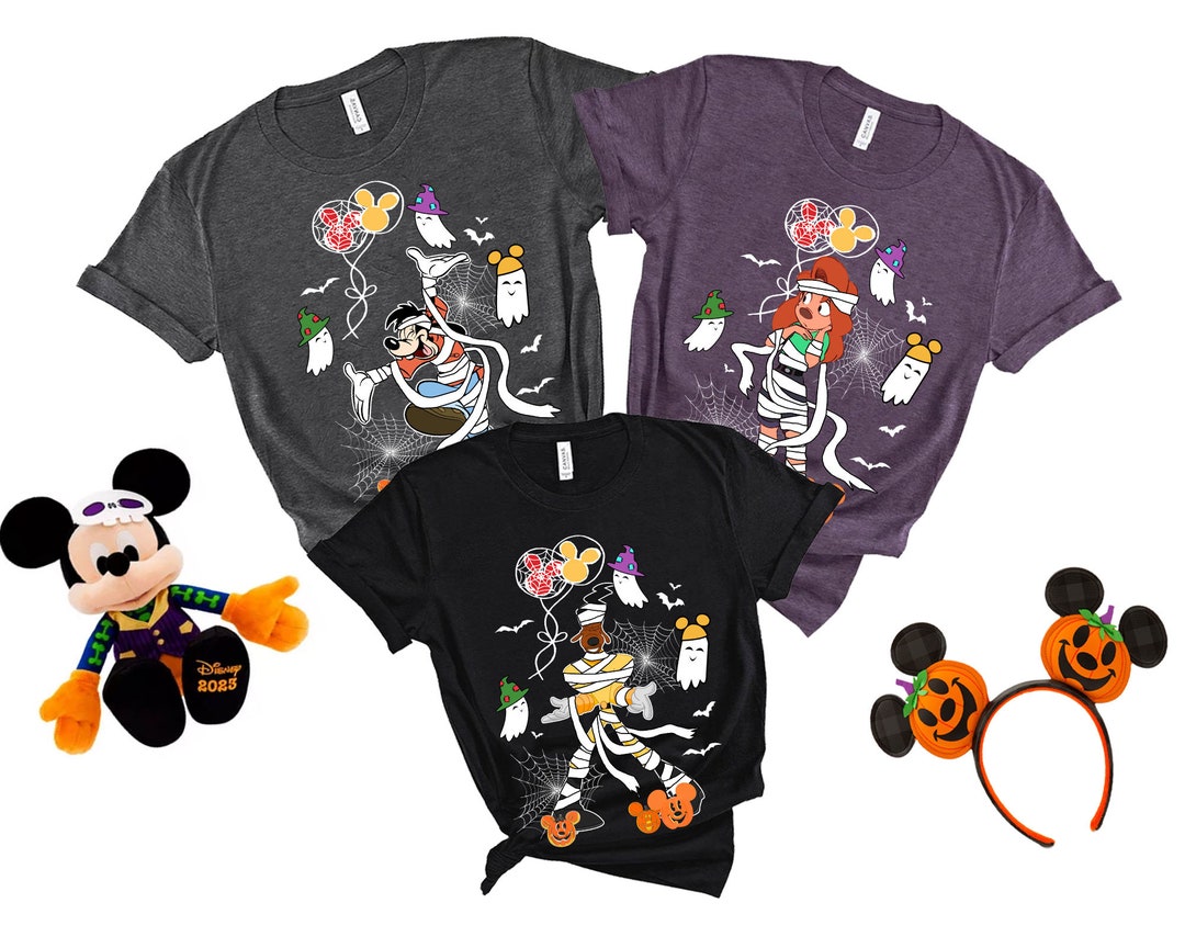 Powerline Max Goof Roxanne Mummy Mickey Pumpkin Boo Ghost Balloon Shirt ...