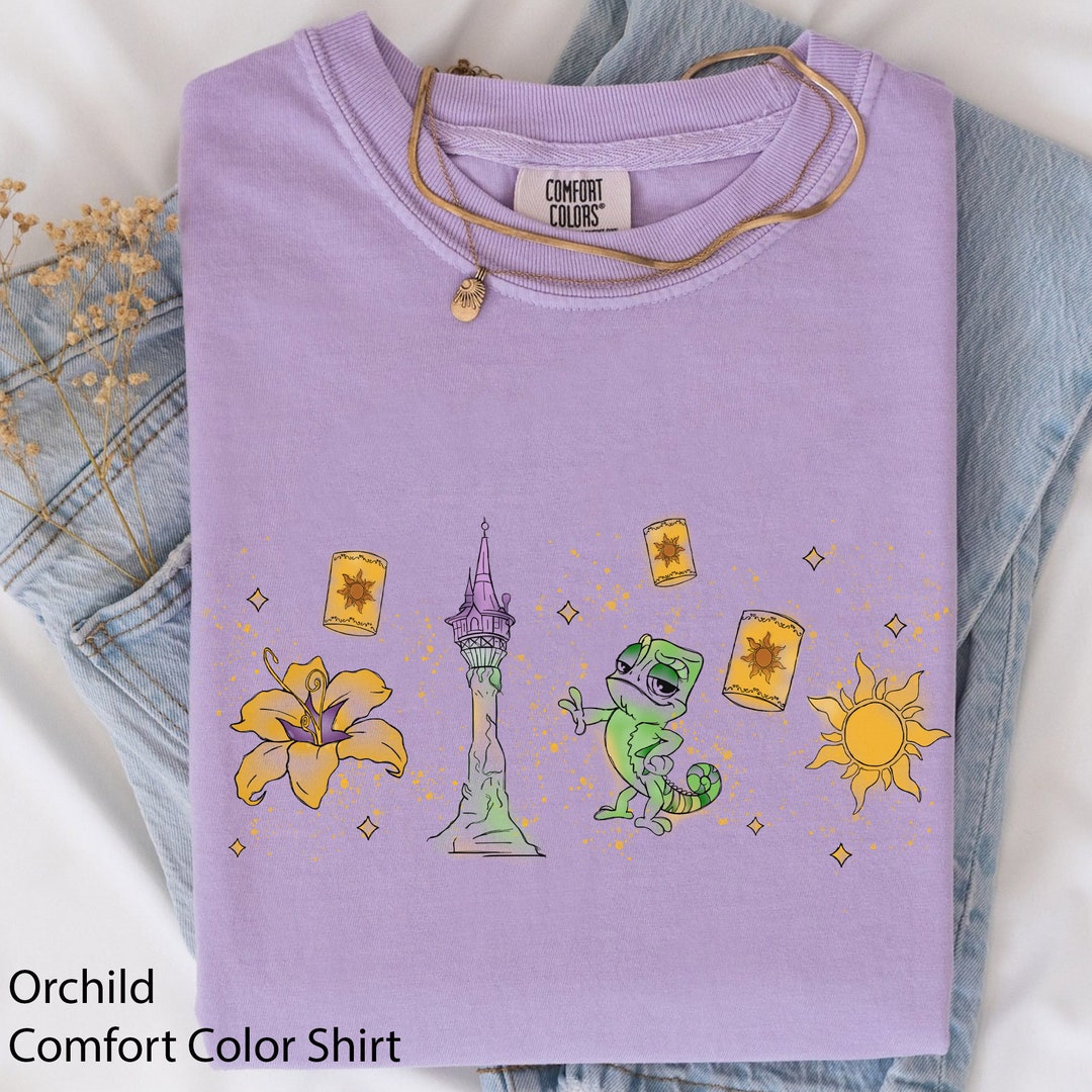 Disney Tangled Pascal Tower Lantern Comfort Colors T-shirt, Minimalist ...