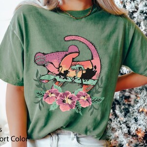 Retro Baby Simba Hakuna Matata Floral Flower Comfort Color Shirt, the ...