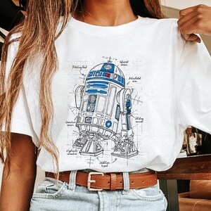 Vintage R2-D2 Astromech Droid Schematic Comfort Colors T-shirt, Retro ...