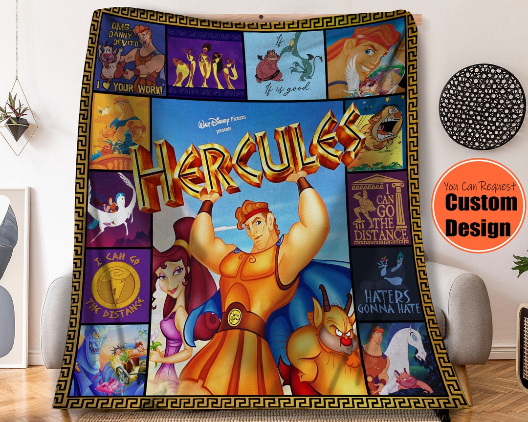 Hercules Movie Fleece Blanket, Hercules Megara Hades Home Decor, Throw ...