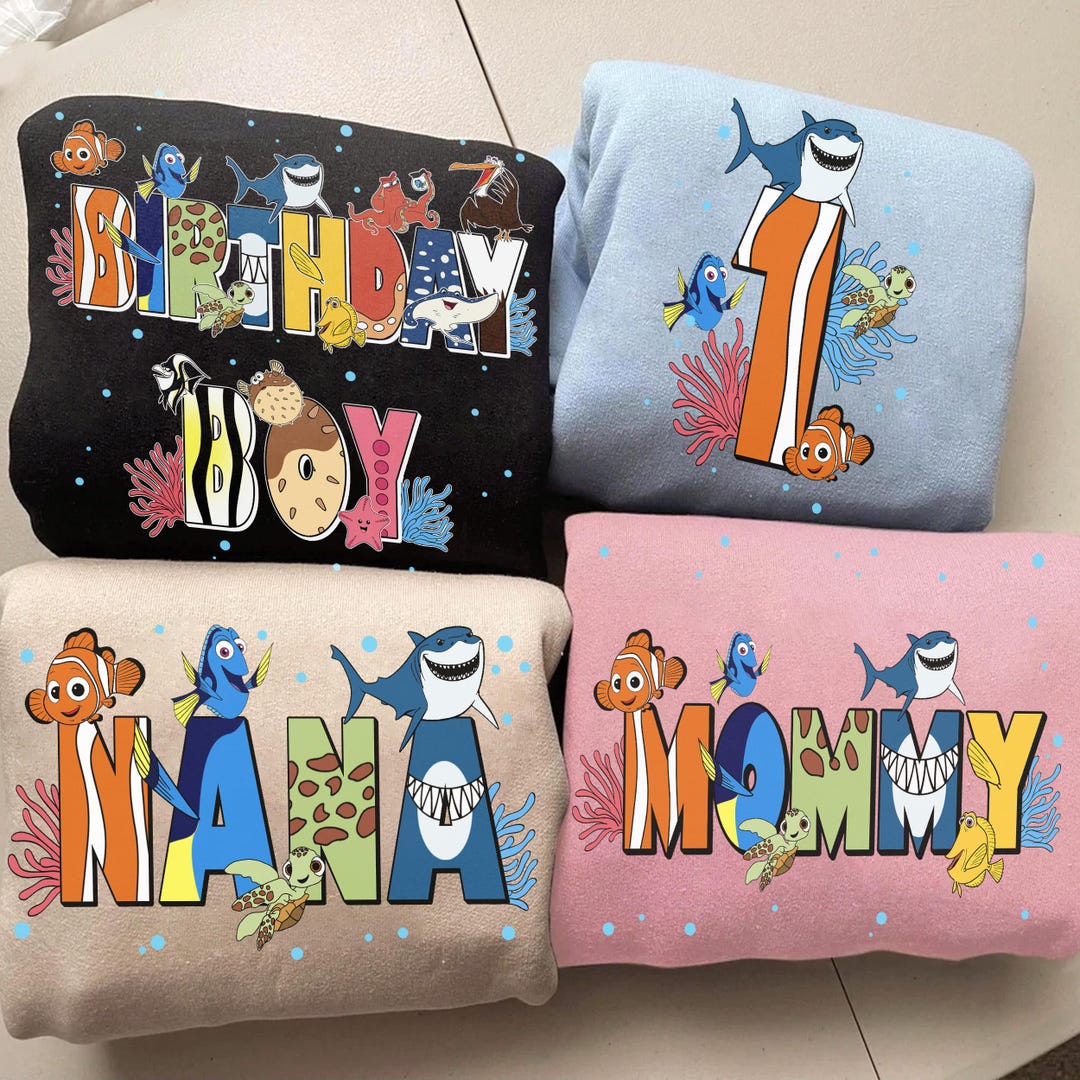 Custom Name Finding Nemo Themed Shirt, Personalized Finding Nemo Family ...