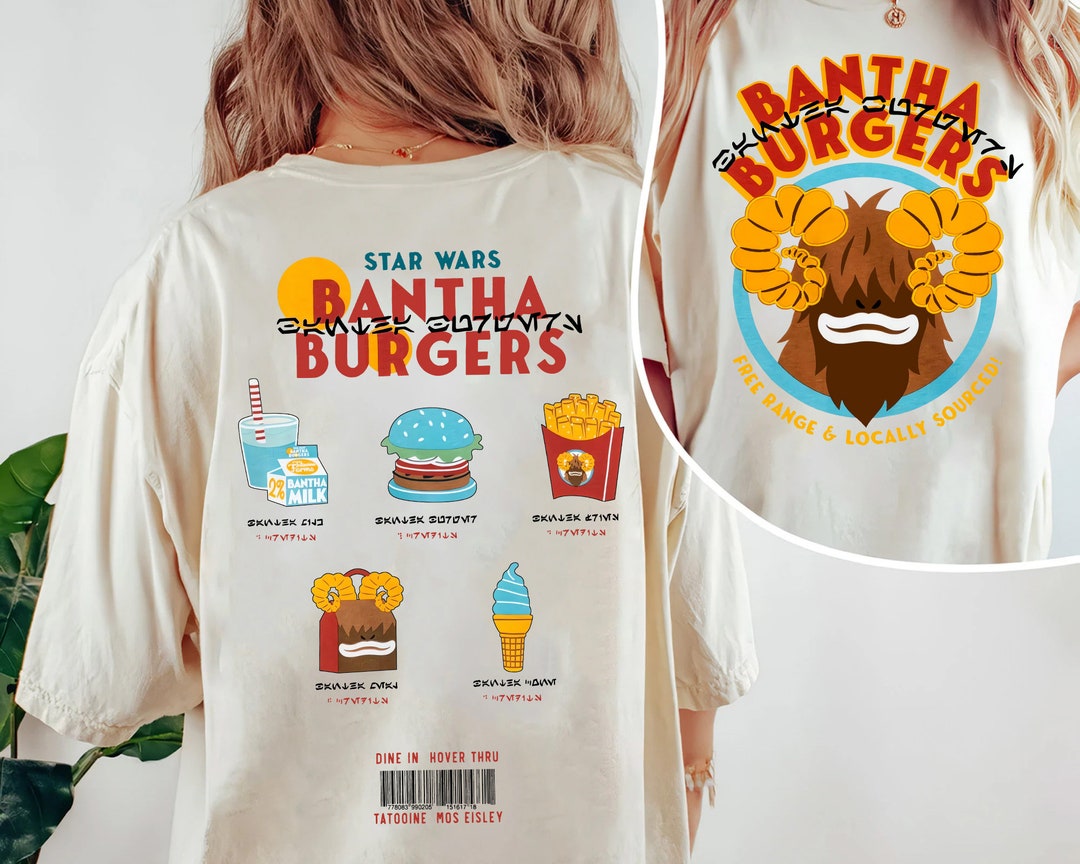 Star Wars Bantha Burgers 2 Sided T-shirt, Vintage Disney Hollywood ...