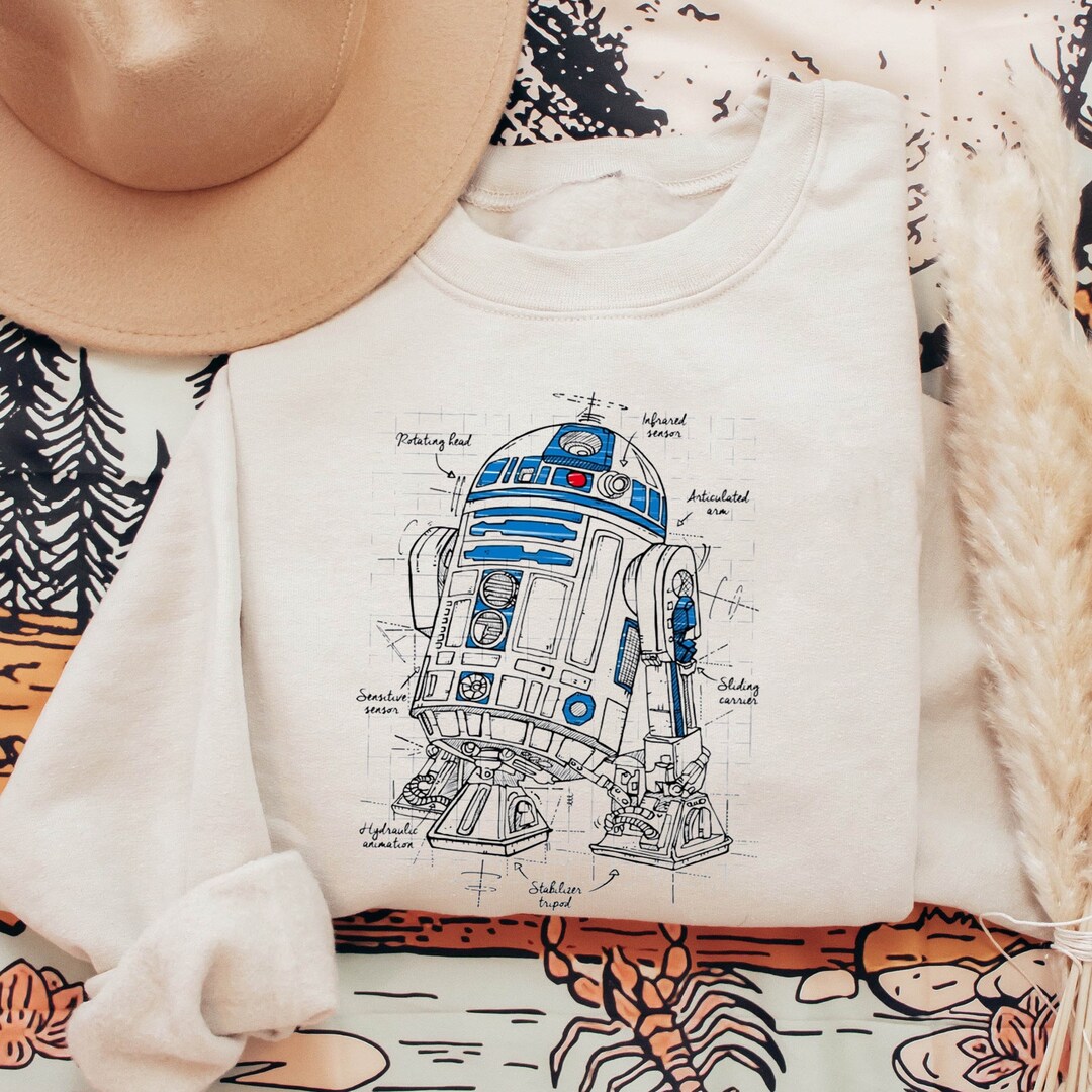 Vintage R2-D2 Astromech Droid Schematic Comfort Colors T-shirt, Retro ...