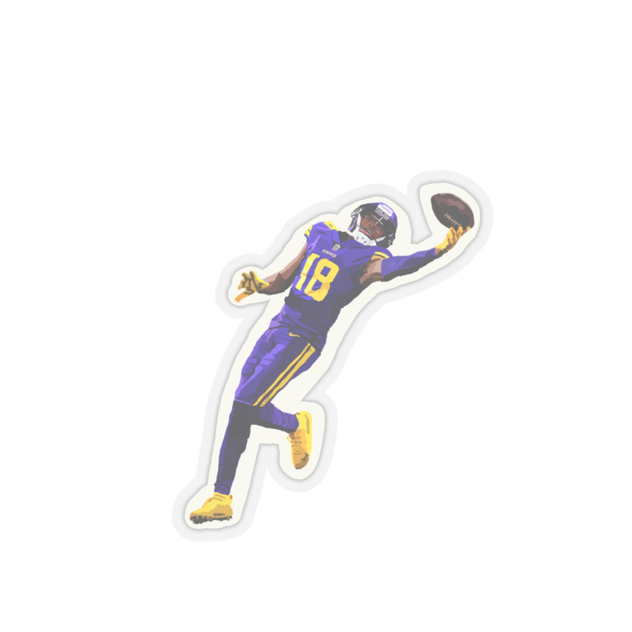 Justin Jefferson One Hand Catch Sticker - Etsy