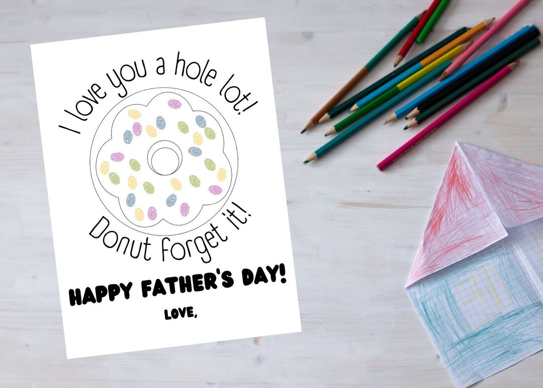 Father's Day Printable Craft for Kids - Easy DIY Fingerprint Art ...