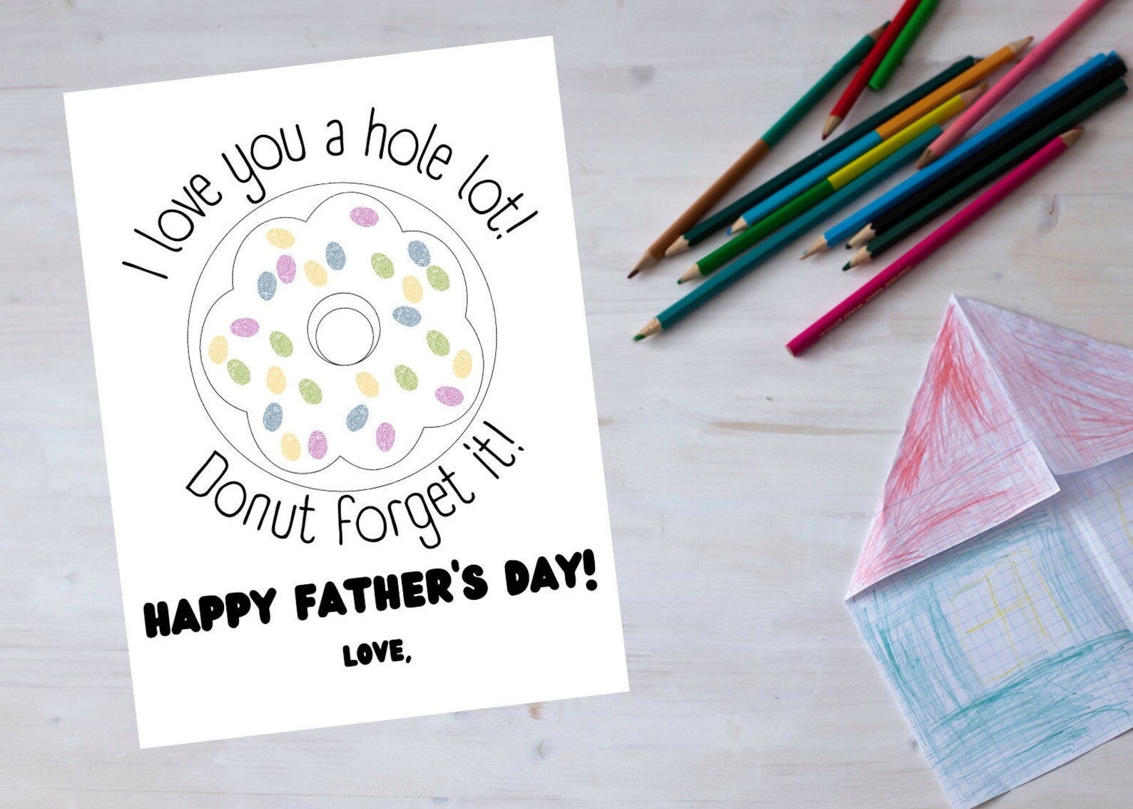 Father's Day Printable Craft for Kids Easy DIY Fingerprint Art ...