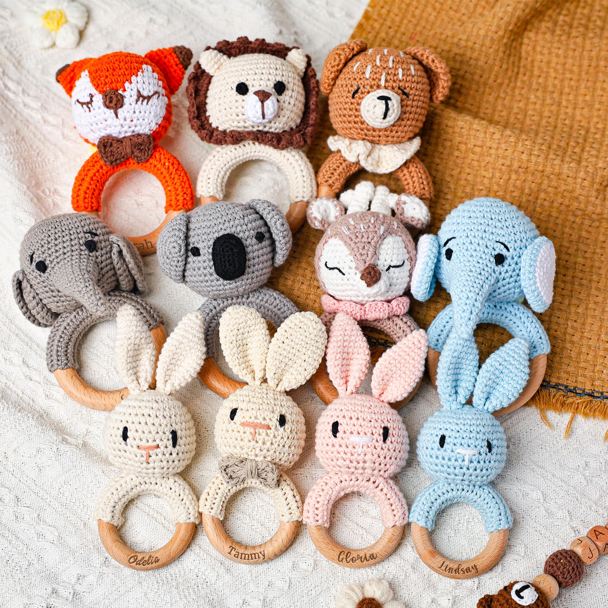 Personalized Baby Rattle, Wooden Engraved Toy, Engraved Rattle With ...