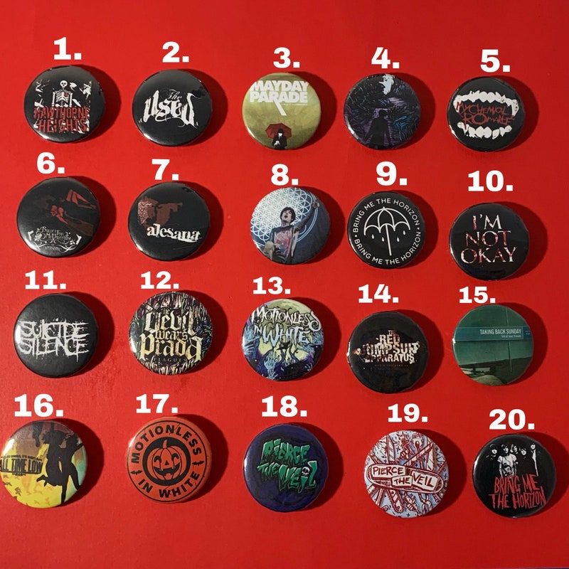 Band Pins - Etsy