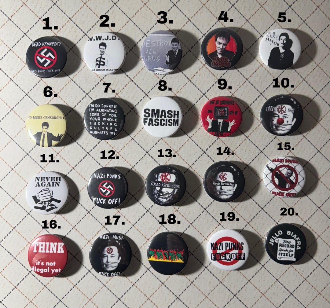 Dead Kennedys Punk Pins Anti Facism (37mm) - Etsy