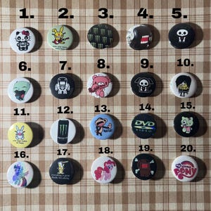 2000’s Emo Character Pins, My Little Pony, Domo, Happy Bunny , Gir - Etsy